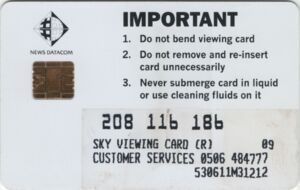 Functional Card: Sky Viewing Card (TV Access, United Kingdom of Great ...