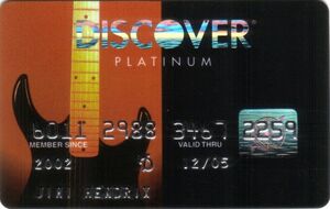 Bank Card: Discover Platinum - Guitar (Discover, United States of ...