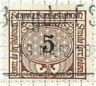 Stamp: Railway stamps with thick black face value in oval (Switzerland ...