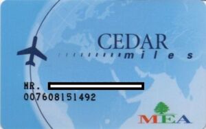 Functional Card: MEA - Cedar Miles (Airlines, Lebanon(Middle East ...