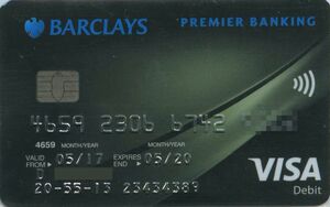 Bank Card: Barclays Premier Banking (Barclays Bank, United Kingdom of ...