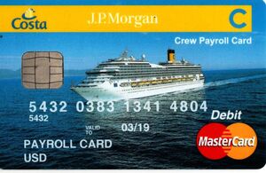 Bank Card: Costa - J.P.Morgan - Crew Payroll Card (J.P.Morgan, United ...
