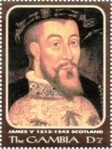 Stamp: King James V of Scotland (Gambia) (Monarchs of the Millennium ...