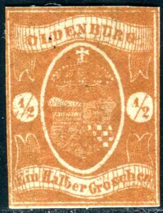 Stamp: Oldenburg coat of arms (Oldenburg(Coat of arms on white paper ...