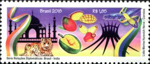 Stamp: Friendship between Brazil and India, 70th Anniv (Brazil ...