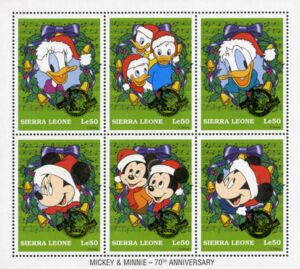 Stamp: Walt Disney Characters (with logo "Happy Birthday 1998") (Sierra ...