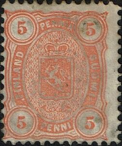 Stamp: Coat of Arms 1875 - Four figured Issue, Senate Printing (Finland ...