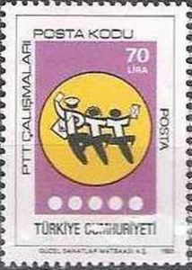 Stamp: "PTT" as Dancing People (Türkiye (Turkey)(Introduction of Post ...