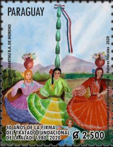 Stamp: ALADI, Association for Latin American Integration,40th Ann ...