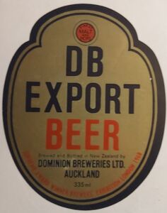 Drink Label: DB Export Beer (Dominion Breweries Ltd, New ZealandCol:NZ ...