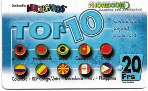 Telefonkarte: Top 10 - 20 (Multicards, Schweiz(Multicards Varia) Col:PRE-SUI-MCV-02A