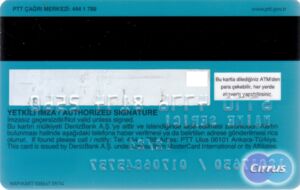 Bank Card: PTT Kart (Denizbank, Türkiye (Turkey)Col:TR-MS-0104.02