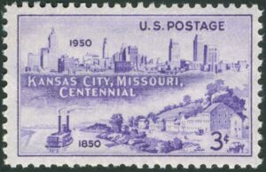 Stamp: Centenary of Kansas City (United States of America(Kansas City ...