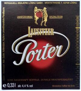 Drink Label: Lausitzer Porter (Bergquell-Brauerei Löbau GmbH, Germany ...