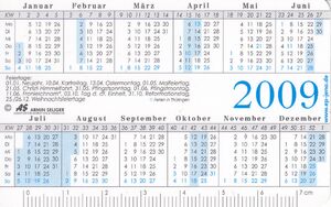 Pocket Calendar: Collector of pocket calendar (Germany, Federal ...