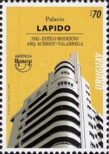 Stamp: Palacio Lapido, Montevideo (Uruguay(UPAEP 2020 : Architecture) Mi:UY 3712,Sn:UY 2713b,Yt ...