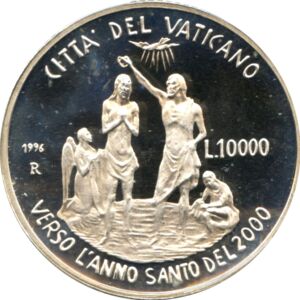 Coin: 10,000 Lire (Baptism of Jesus) (Vatican City(1978~2001 - 264th ...