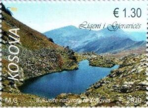 Stamp: Lake Gjeravica (Kosovo(Natural Beauty of Kosovo : Lakes (2020 ...