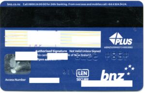 Bank Card: bnz Flexi Debit (Bank of New Zealand, New ZealandCol:NZ-VI-0023