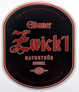 Etiqueta de bebida: Eibauer Zwick'l Dunkel (Privatbrauerei Eibau i. Sa ...