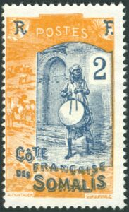 Stamp: Drummer (French Somaliland (Somali Coast)(Definitives 1913-1933 ...