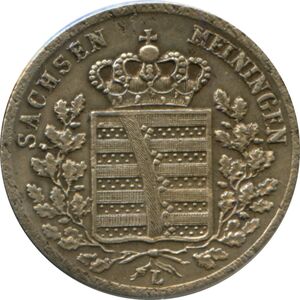Coin: 6 Kreuzer (German States) (Saxe-Meiningen (1803~1866 - 9th Duke ...