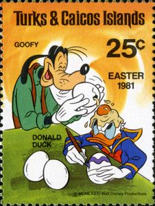 Stamp: Goofy and Donald Duck (Turks and Caicos Islands(Disney - Easter ...