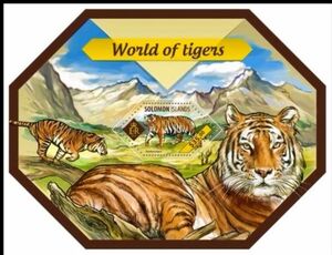 Stamp: The Tiger (Panthera tigris) (Solomon Islands(World of Tigers ...