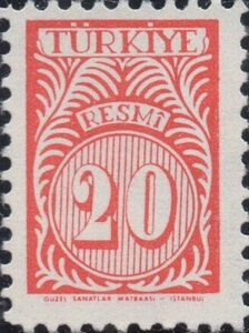 Stamp: Red (Türkiye (Turkey)(Official) Mi:TR D47,Sn:TR O46,Yt:TR S48,Sg ...