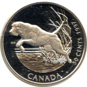 Coin: 50 Cents (Canadian Dogs - Labrador Retriever) (Canada(1997 ...