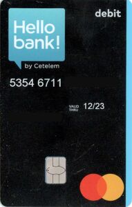 Bank Card: Hello bank by Cetelem - debit (Hello bank ! - by Cetelem ...