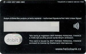 Bank Card: Hello bank by Cetelem - debit (Hello bank ! - by Cetelem ...