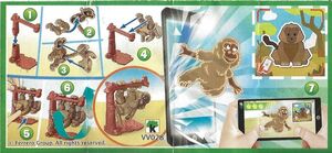 Meal Toy: Baboon (Kinder Surprise, Europe) (Kinder - Swing Animals) Col ...