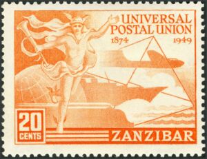 Stamp: 75th Anniversary of Universal Postal Union (UPU) (Zanzibar(75th ...