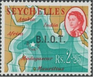 Stamp: Seychelles Stamp overprinted "B.I.O.T" (British Indian Ocean ...