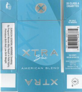 Cigarette Pack: Xtra blue (United States of America) Col:US-CT-0410