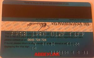 Bank Card: Abbey National (Abbey National, United Kingdom of Great ...