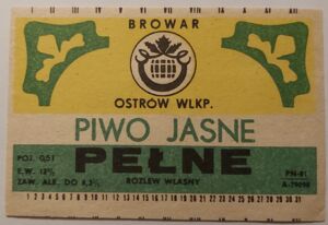 Drink Label: Pelne Piwo Jasne (Browar Ostrów Wlkp, PolandCol:PL-BEER-010224