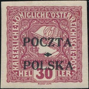 Stamp: Mercury, Overprinted (Poland(The Krakow Issues) Mi:PL 53,Sn:PL ...