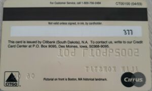 Tarjeta de Banco: Citgo Plus (Citibank, Estados Unidos de AméricaCol:US ...