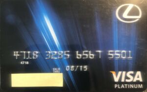 Bank Card: Lexus - Visa Platinum (Lexus Financial Savings Bank, United ...