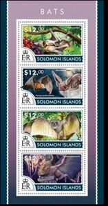 Stamp: Bats (Solomon Islands(Bats (2015)) Mi:SB 3147-3150KB,Sn:SB 1807 ...