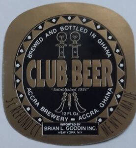Drink Label: Club Beer (Accra Brewery, GhanaCol:GH-BEER-000012