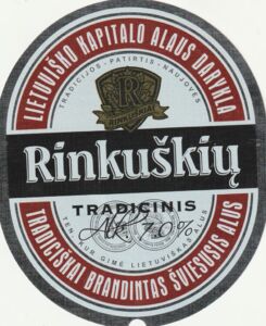 Drink Label: Rinkuskiu tradicinis (Brewery Rinkuskiai, LithuaniaCol:LT ...