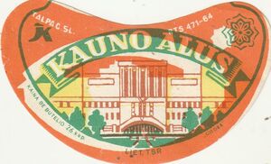 Drink Label: Kauno alus (Kauno Alus, Lithuania(Made in UdSSR) Col:LT ...