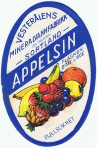 Drink Label: Appelsin (Vesterålens Mineralvannfabrikk, NorwayCol:NO ...