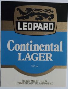 Drink Label: Continental Lager Leopard (Leopard brewery, New ZealandCol ...