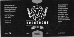 Drink Label: Brederode Dubbel (Noord-Hollandse Bierbrouwerij B.V ...