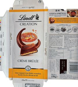 Chocolate Wrapper: Lindt Creation Crème Brûlée (Lindt & Sprüngli SAS ...