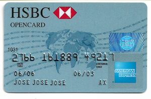 Cartões de bancos: Opencard (HSBC Bank Brasil S.A., BrasilCol:BR-AE-0010